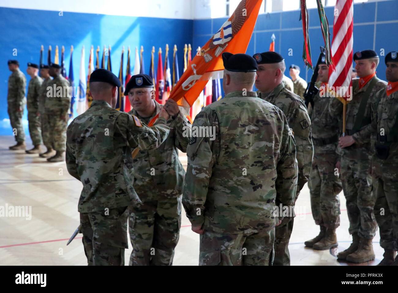 U.S. Army Col. Jeff Worthington, commander of the 2nd Theater Signal ...