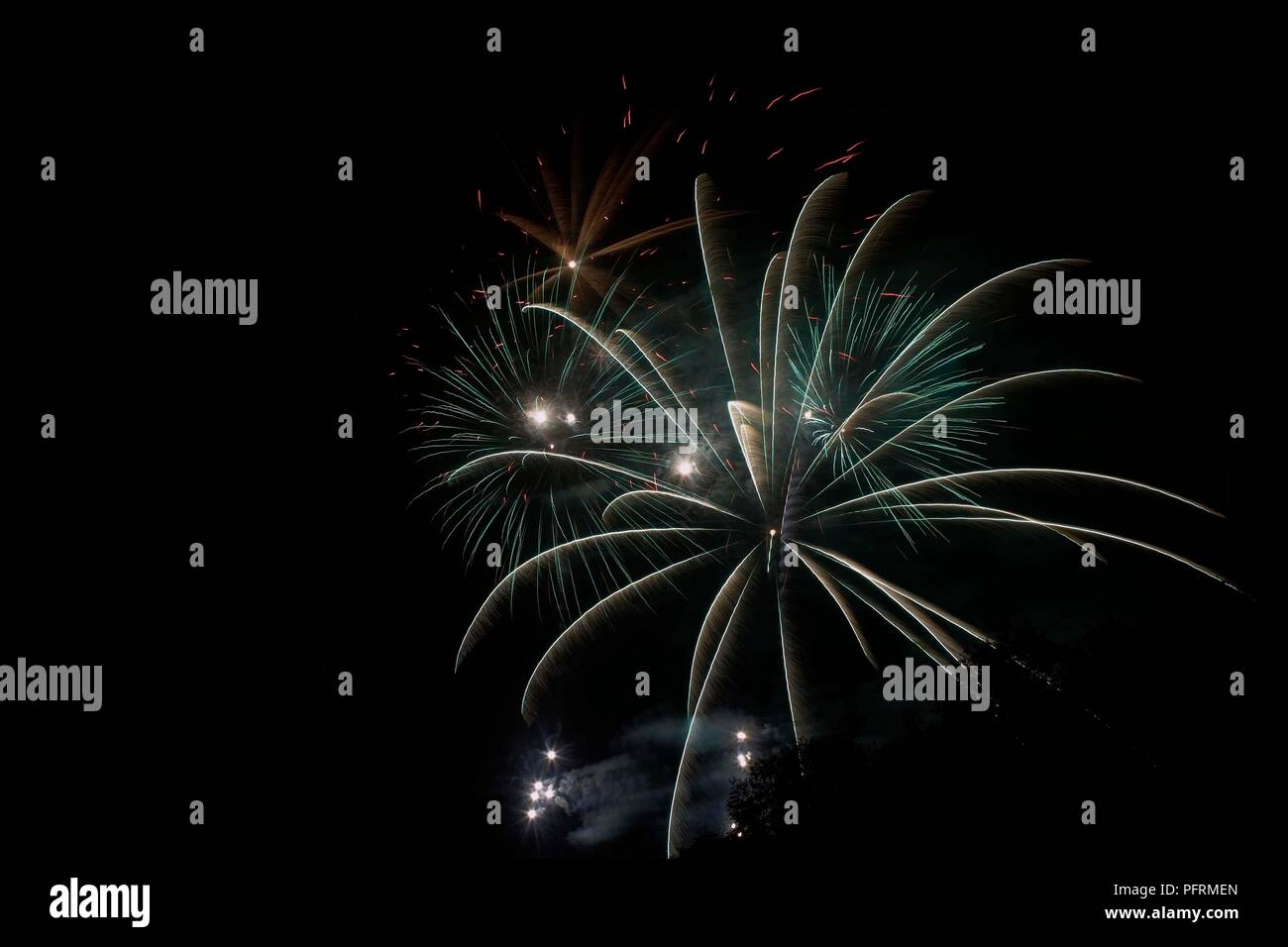 Black and white firework hi-res stock photography and images - Alamy