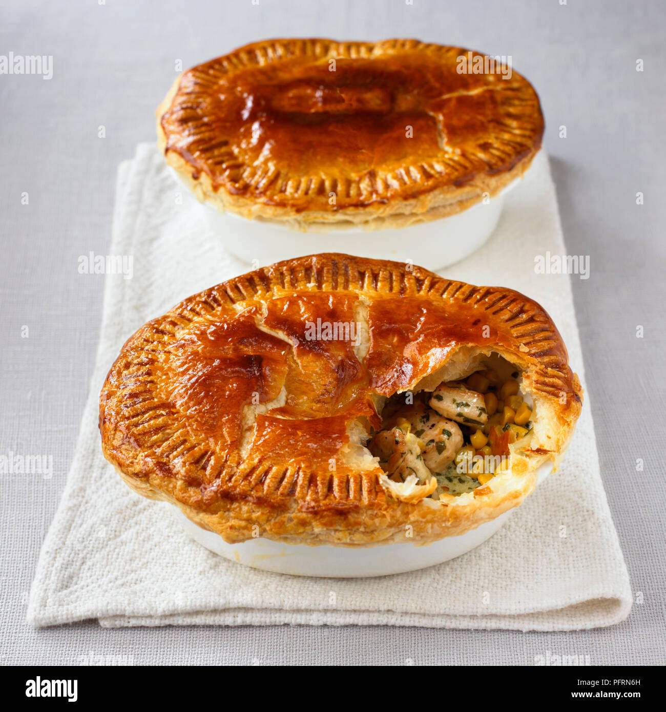 Chicken pie with puff pastry hi-res stock photography and images - Alamy