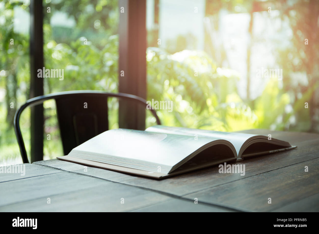 Open Magazine On Table