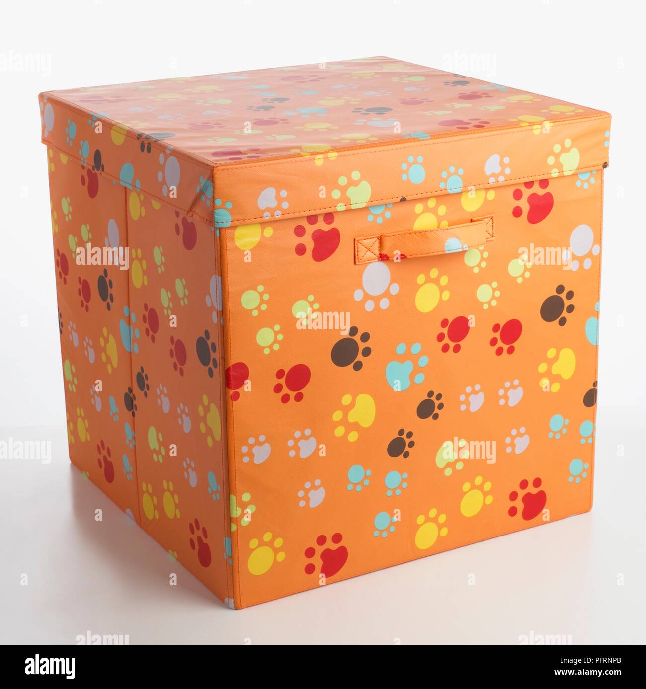 Box with paw print pattern Stock Photo - Alamy
