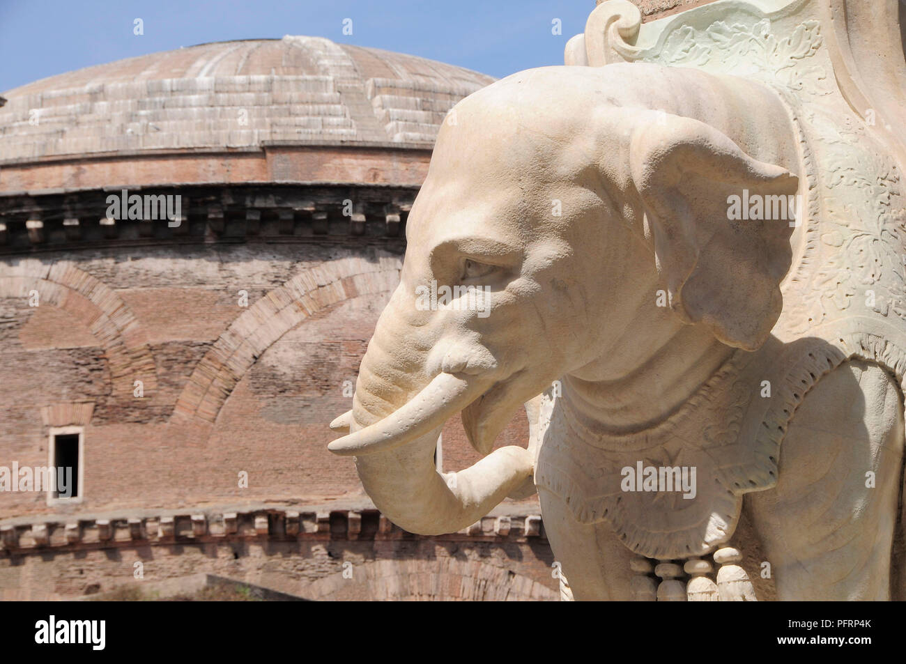 Italy, Rome, Piazza della Minerva, Pulcino della Minerva elephant ...