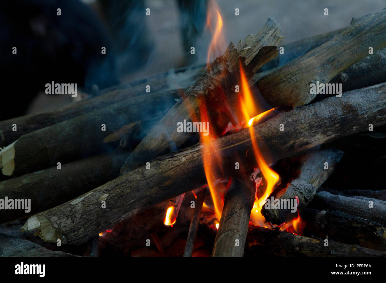 Wood fire in a traditional stove Stock Photo - Alamy