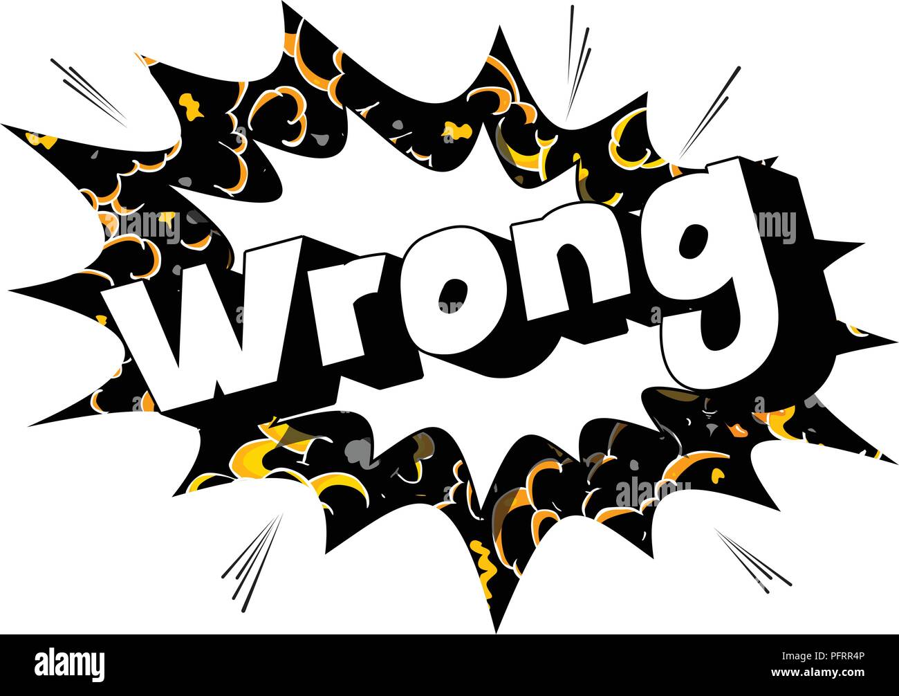 Wrong - Vector illustrated comic book style phrase Stock Vector Image ...