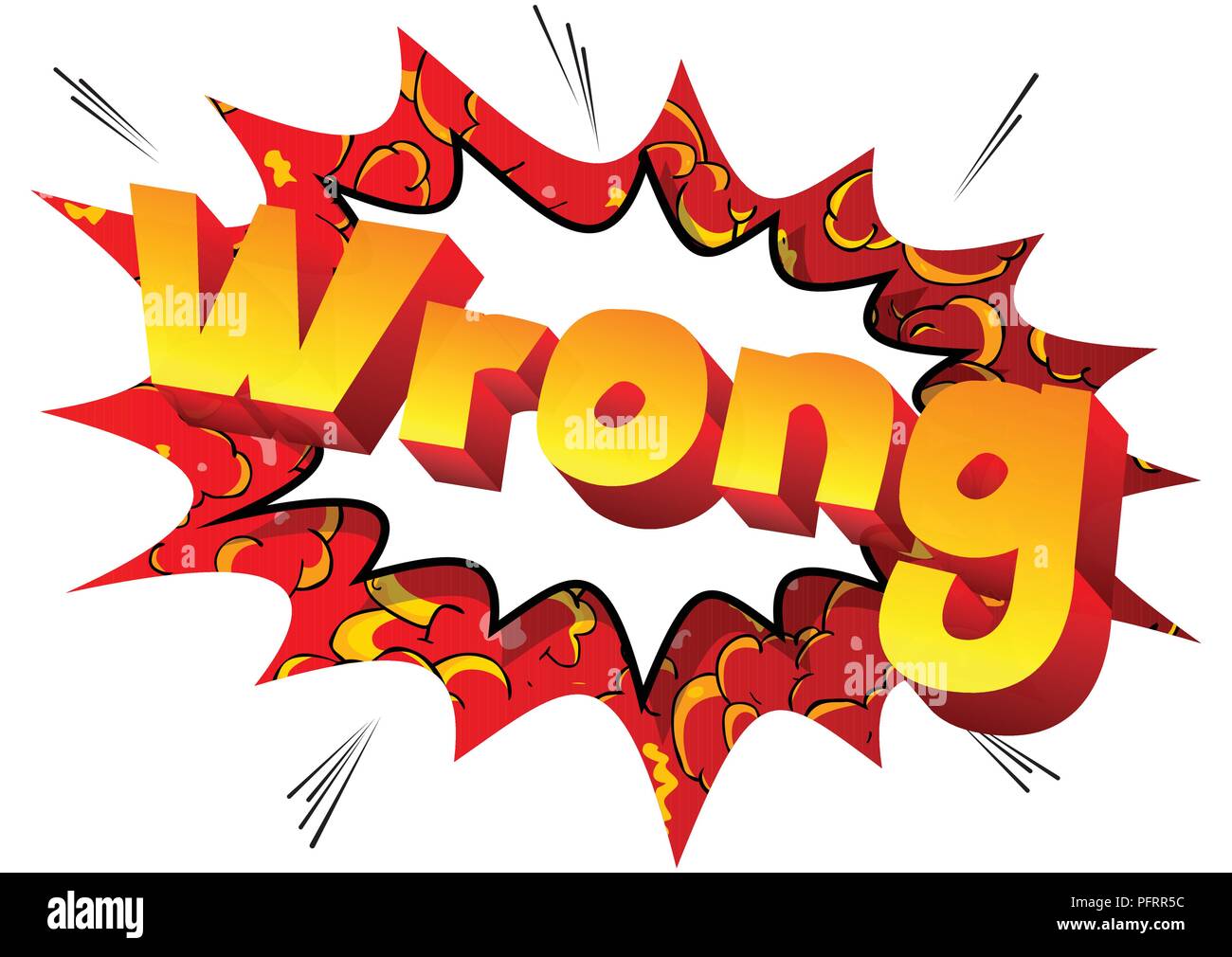 Wrong - Vector illustrated comic book style phrase Stock Vector Image ...
