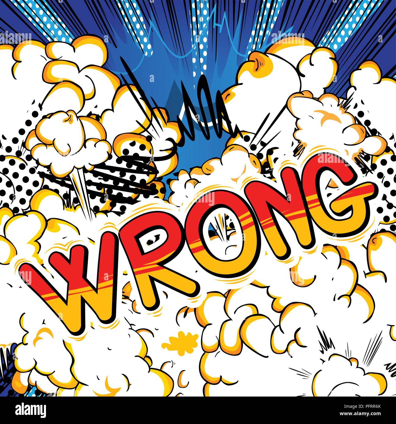 Wrong - Vector illustrated comic book style phrase Stock Vector Image ...