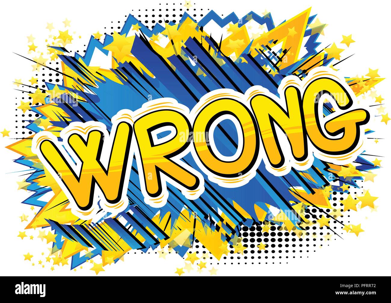 Wrong - Vector illustrated comic book style phrase Stock Vector Image ...