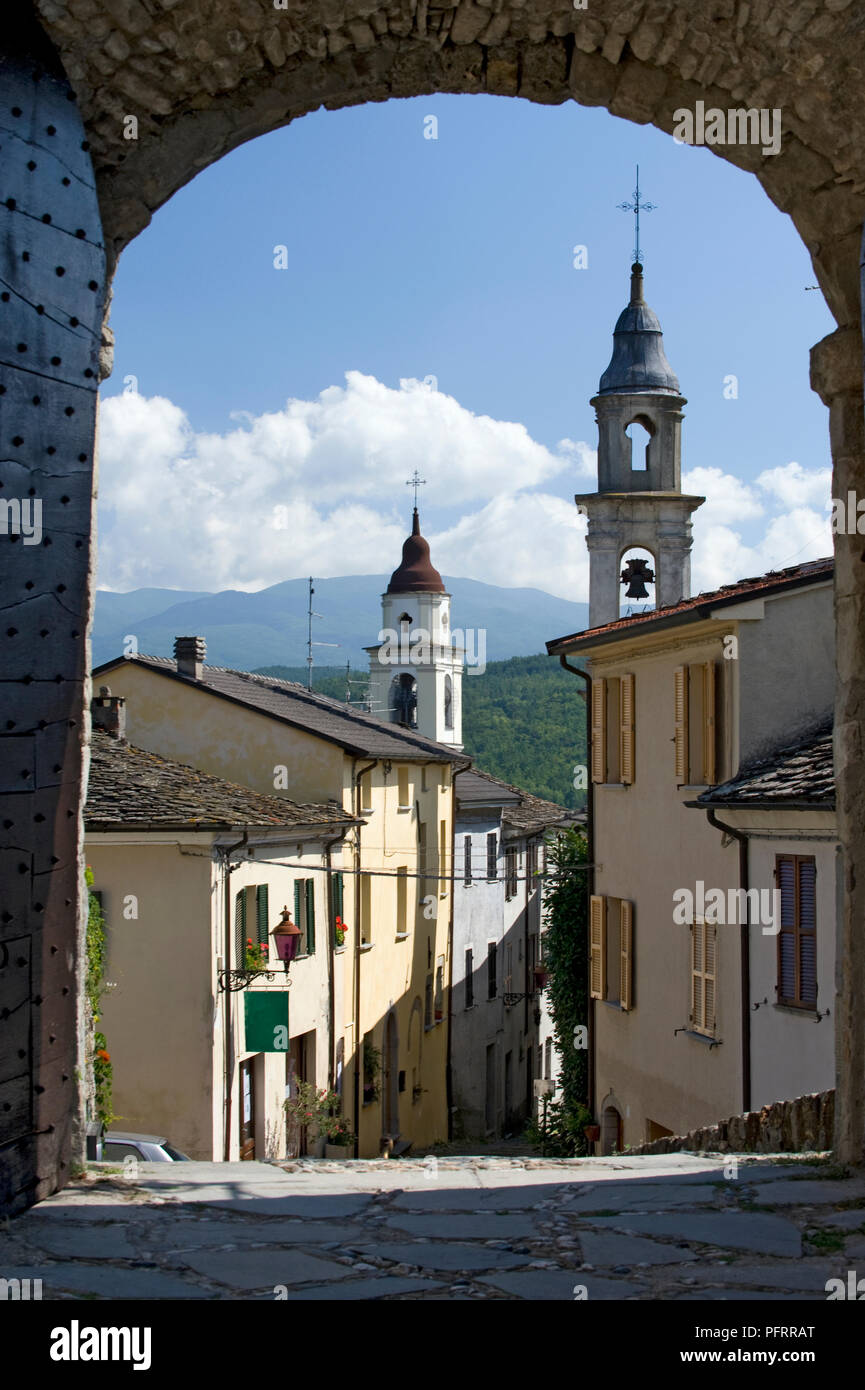 Bell tower seen through an arch hi-res stock photography and images - Alamy