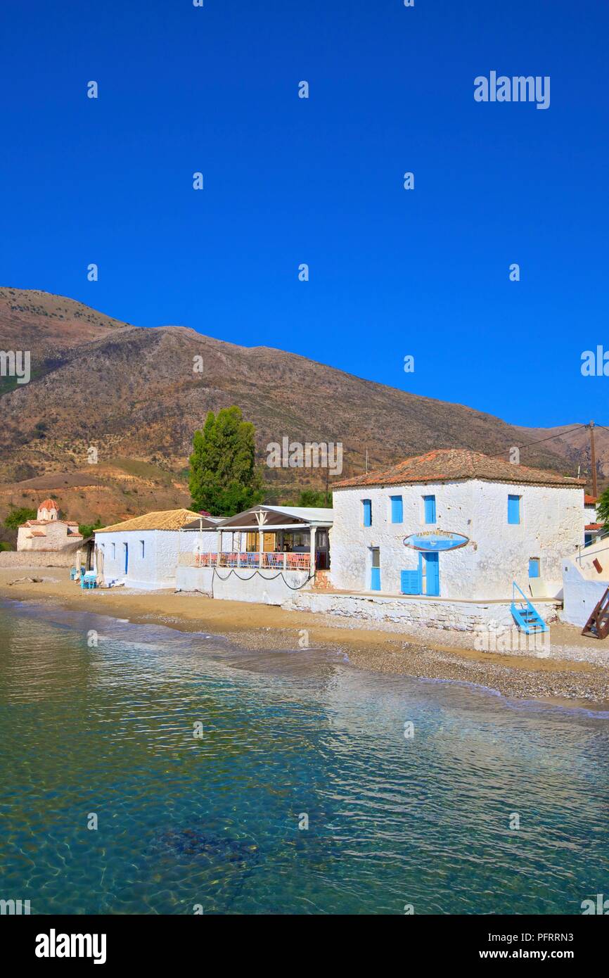 Beach at Skoutari, Mani Peninsula, The Peloponnese, Greece, Southern ...