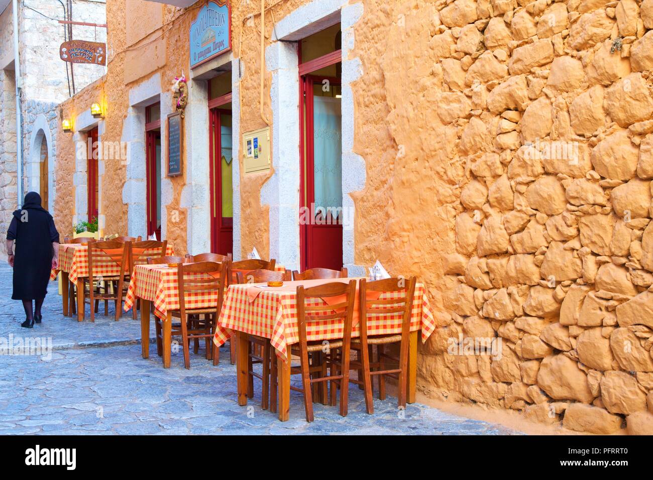 Restaurant in Areopoli, Mani Peninsula, The Peloponnese, Greece ...
