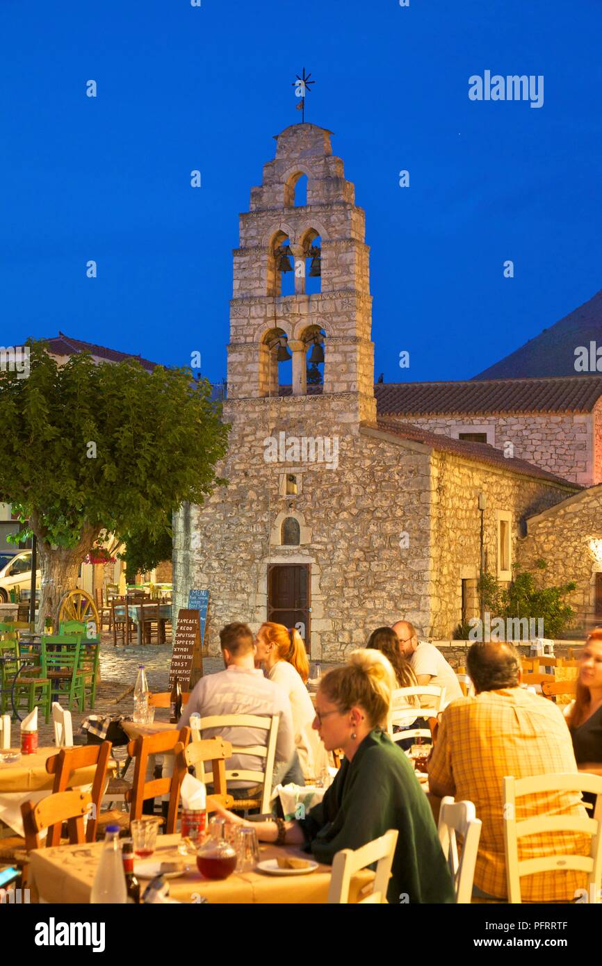 Restaurant in Areopoli, Mani Peninsula, The Peloponnese, Greece ...