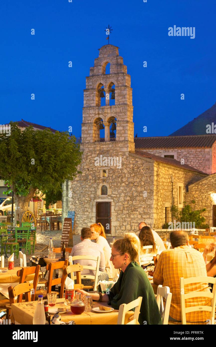 Restaurant in Areopoli, Mani Peninsula, The Peloponnese, Greece ...