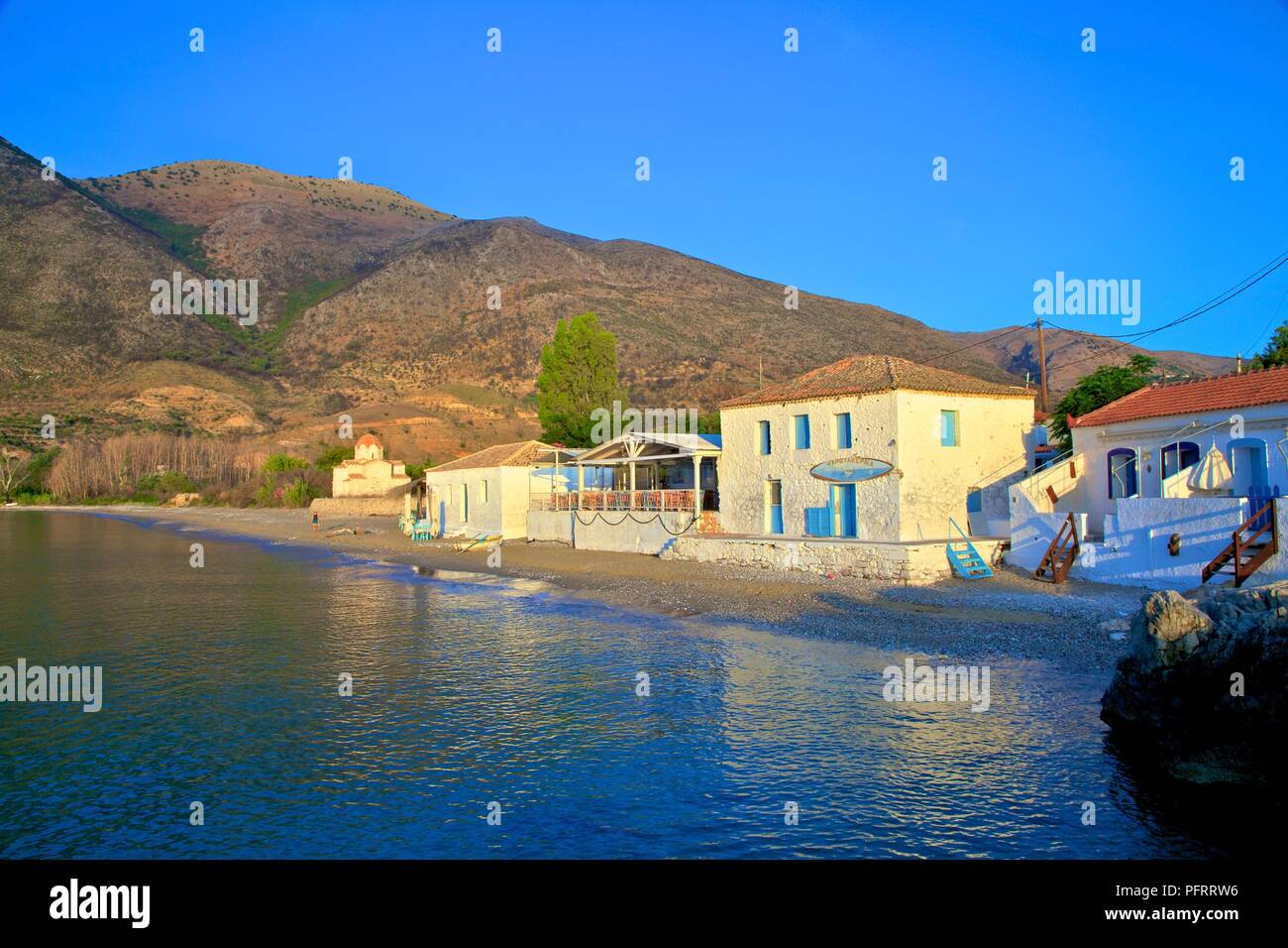 Beach at Skoutari, Mani Peninsula, The Peloponnese, Greece, Southern ...