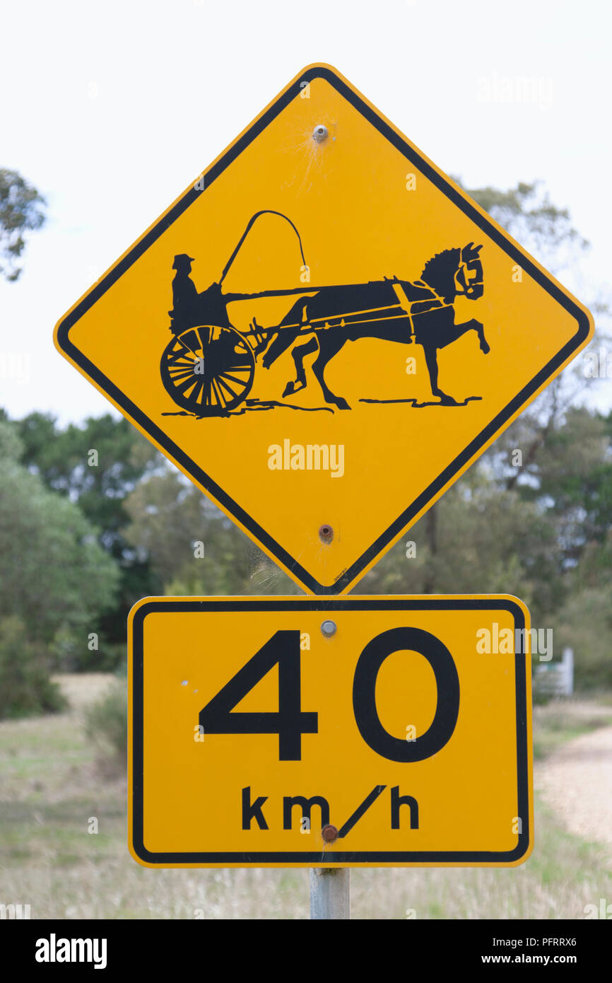 Australia, Victoria, Gippsland, signage at Raymond Island Stock Photo ...