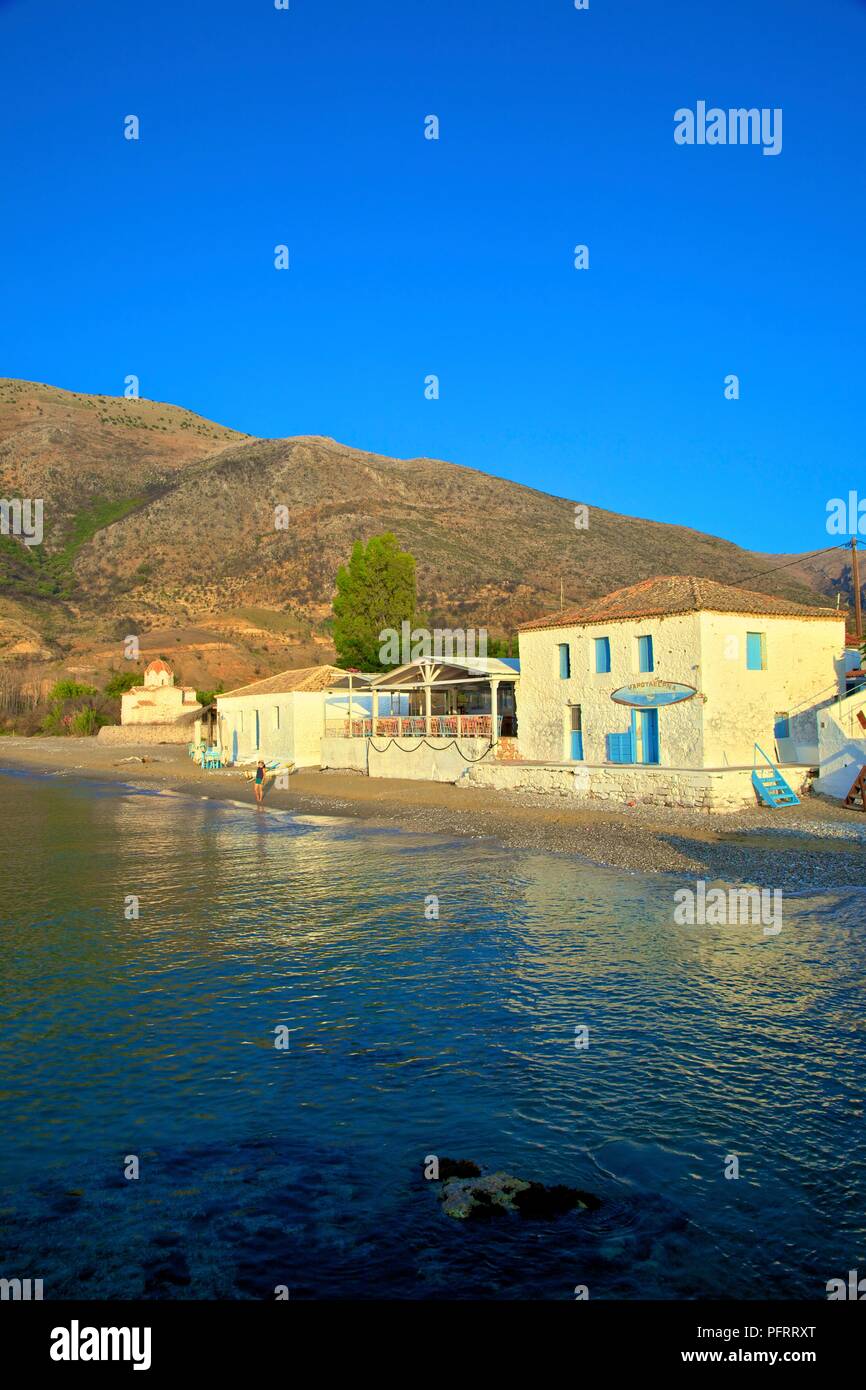 Beach at Skoutari, Mani Peninsula, The Peloponnese, Greece, Southern ...