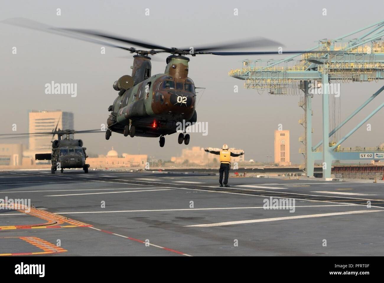ARABIAN GULF, Kuwait – UH-60 Black Hawk helicopters assigned to the 1st ...
