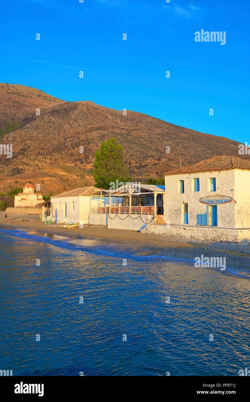 Beach at Skoutari, Mani Peninsula, The Peloponnese, Greece, Southern ...