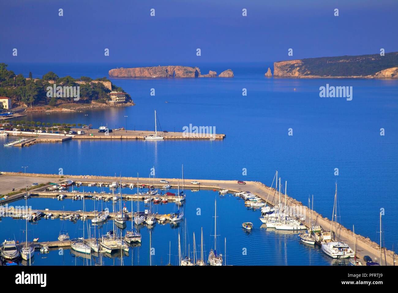 The Bay of Pylos, Messinia, The Peloponnese, Greece, Southern Europe ...