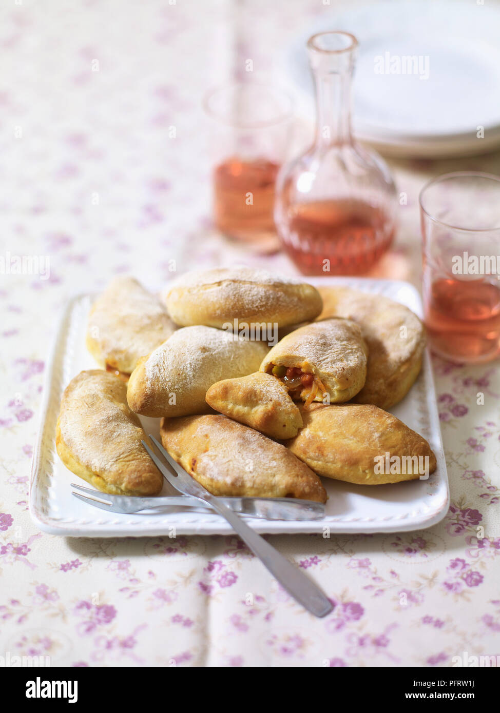 Panzerotti, Italian savoury pasties stuffed with onions and olives ...