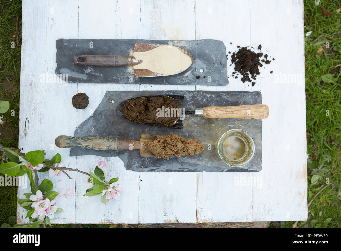 Ingredients for biodynamic tree paste Stock Photo - Alamy
