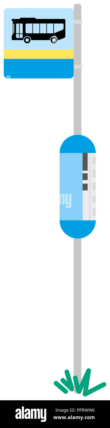 Bus stop sign Stock Photo - Alamy