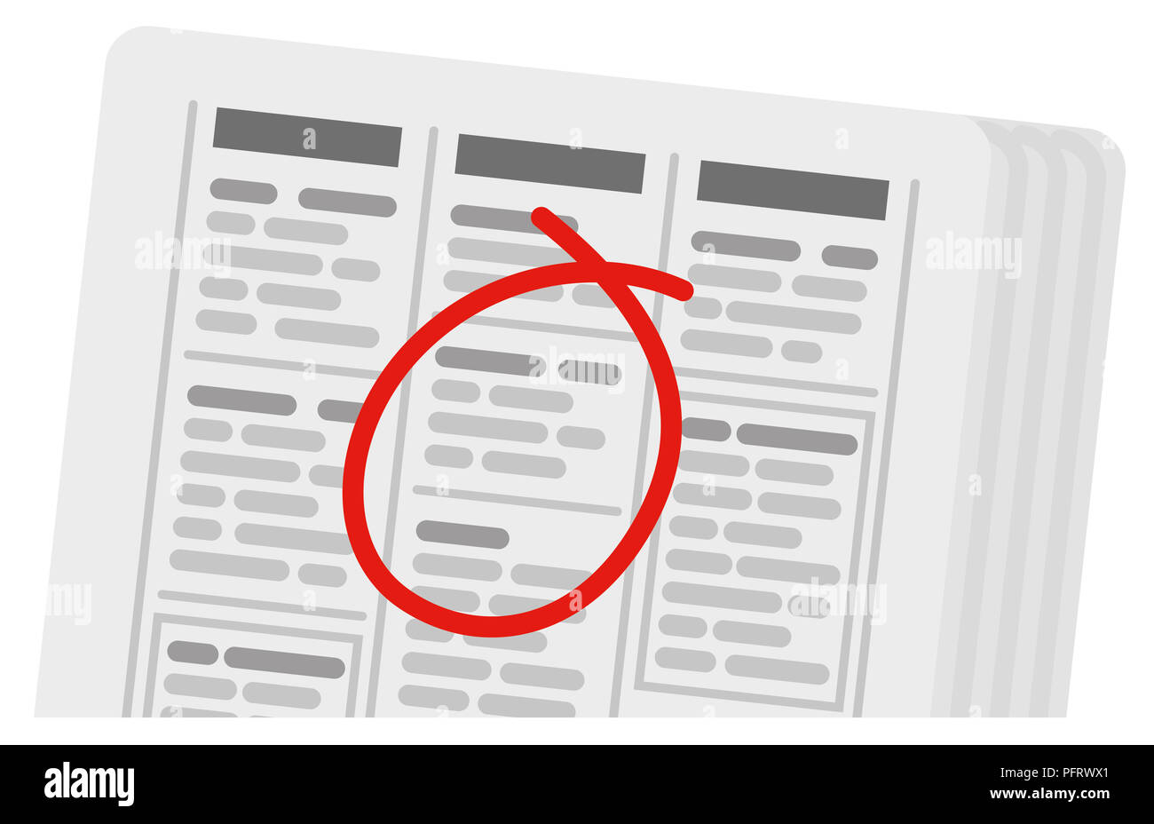 Red Circle Around Text Stock Photo Alamy