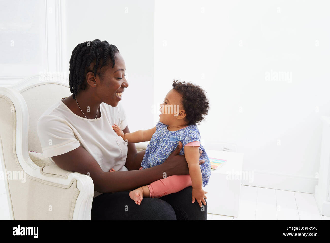 Mother and baby (Model aged 7.5 months Stock Photo - Alamy