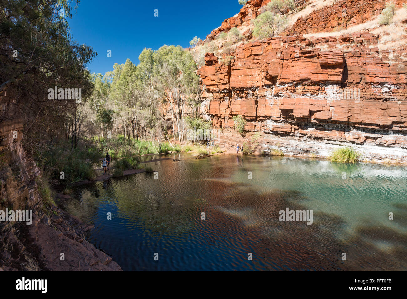 the Lake at Fortescue Falls, Dales Gorge, Karijini, Western Australia ...