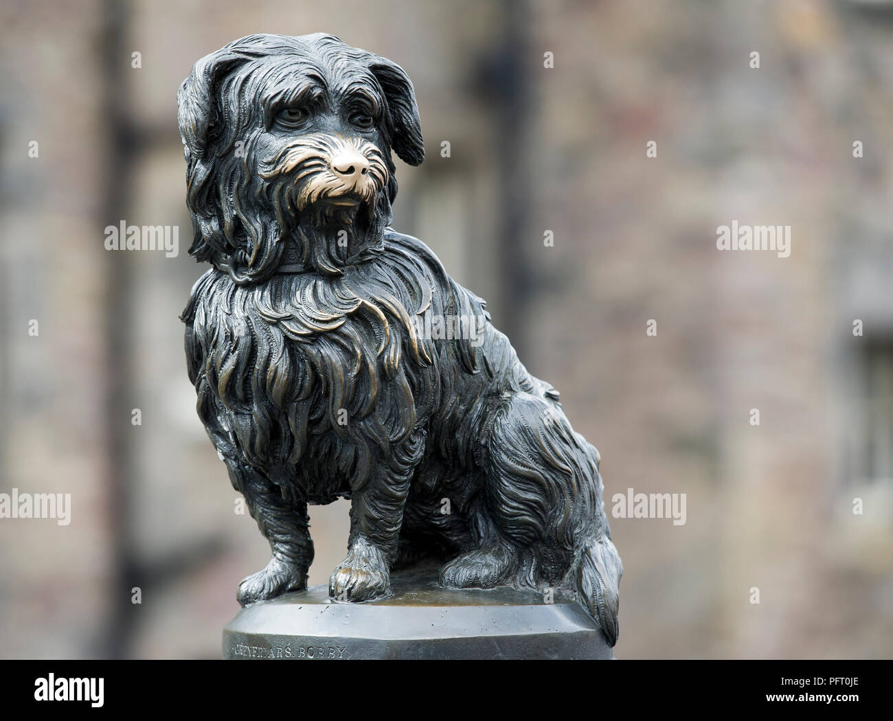 Greyfriars Bobby statue on George IV Bridge, Edinburgh, Scotland Stock ...