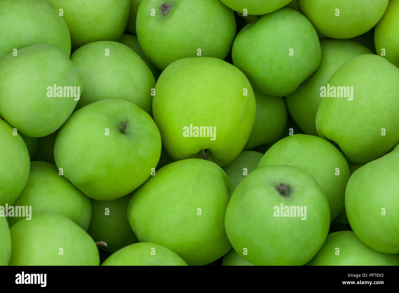 Green apple Raw fruit and vegetable backgrounds overhead perspective ...