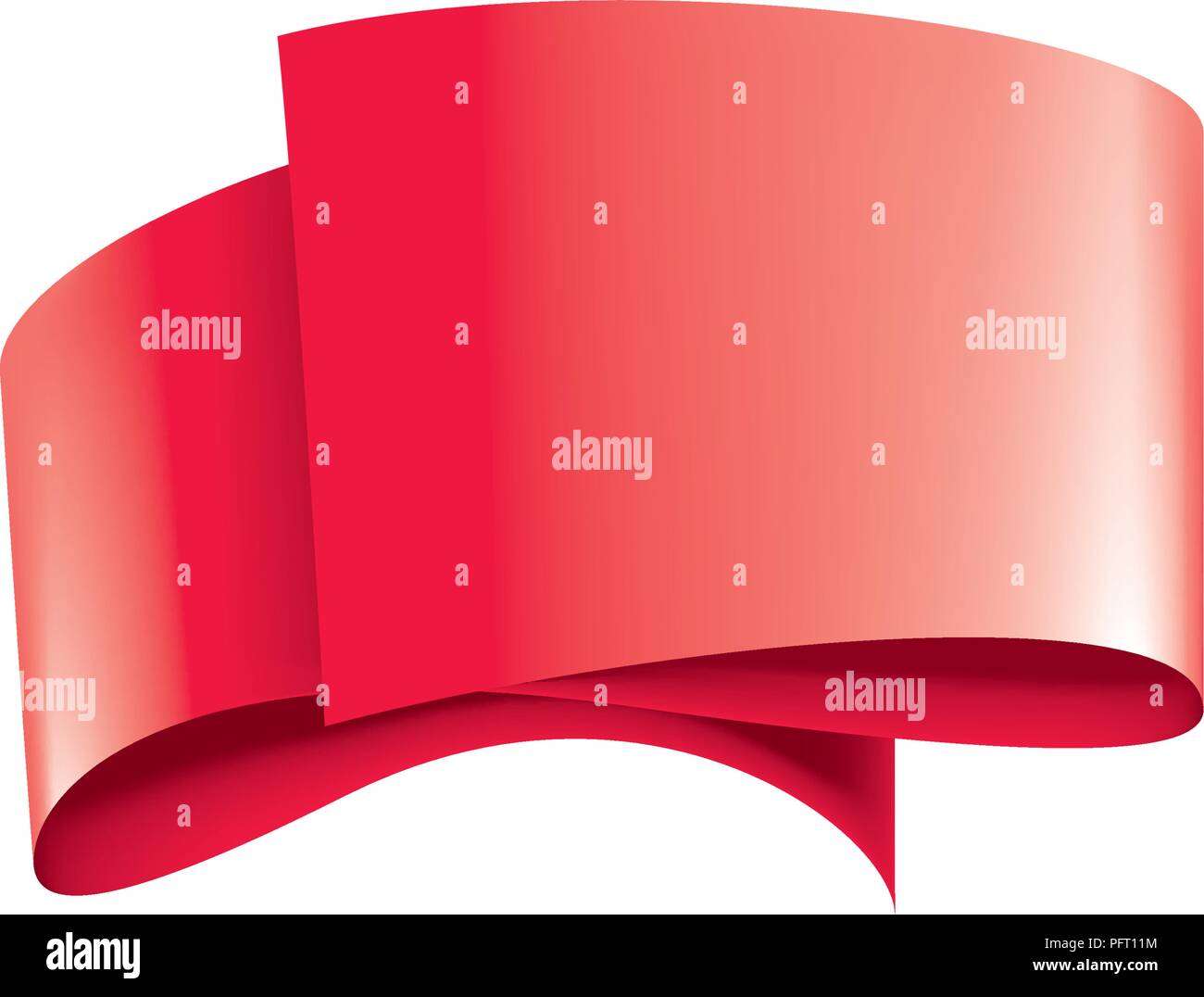 Waving the red flag on a white background Stock Vector Image & Art - Alamy