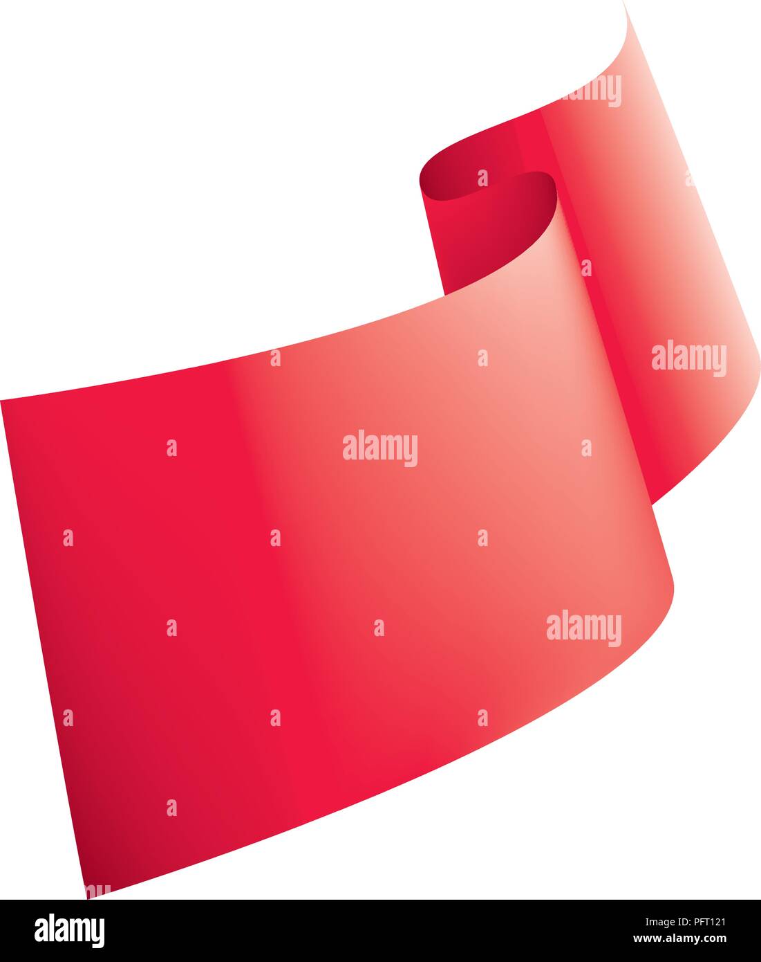 Waving the red flag on a white background Stock Vector Image & Art - Alamy