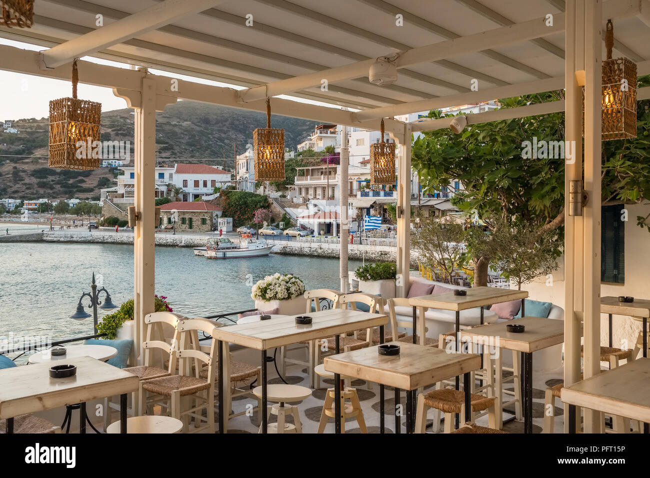 Andros port of batsi view hi-res stock photography and images - Alamy