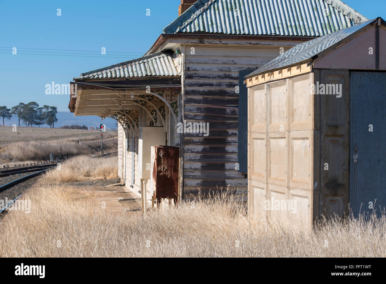 Now closed and boarded up, Raglan Railway Station is a non standard ...