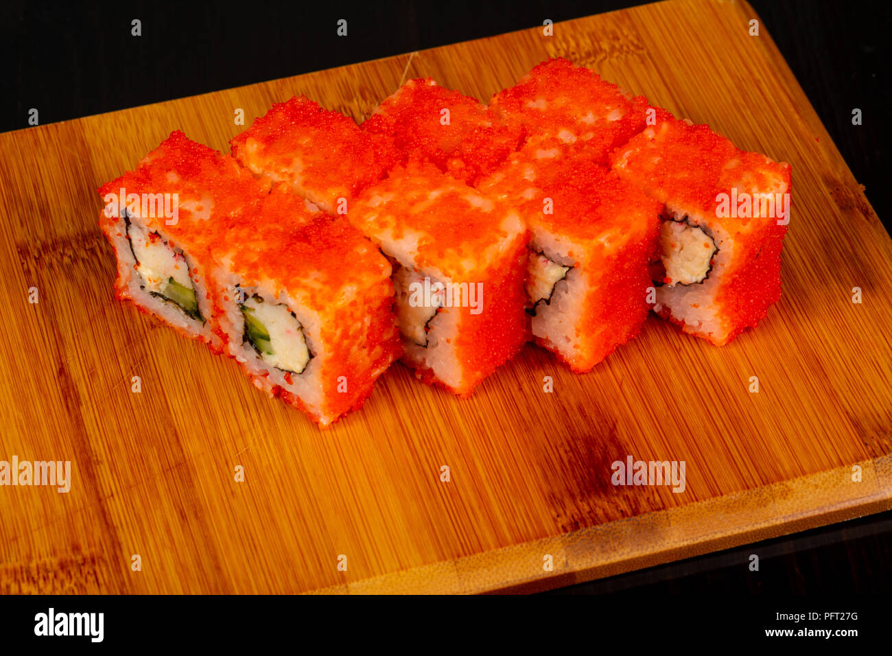 Japanese California roll with prawn Stock Photo - Alamy