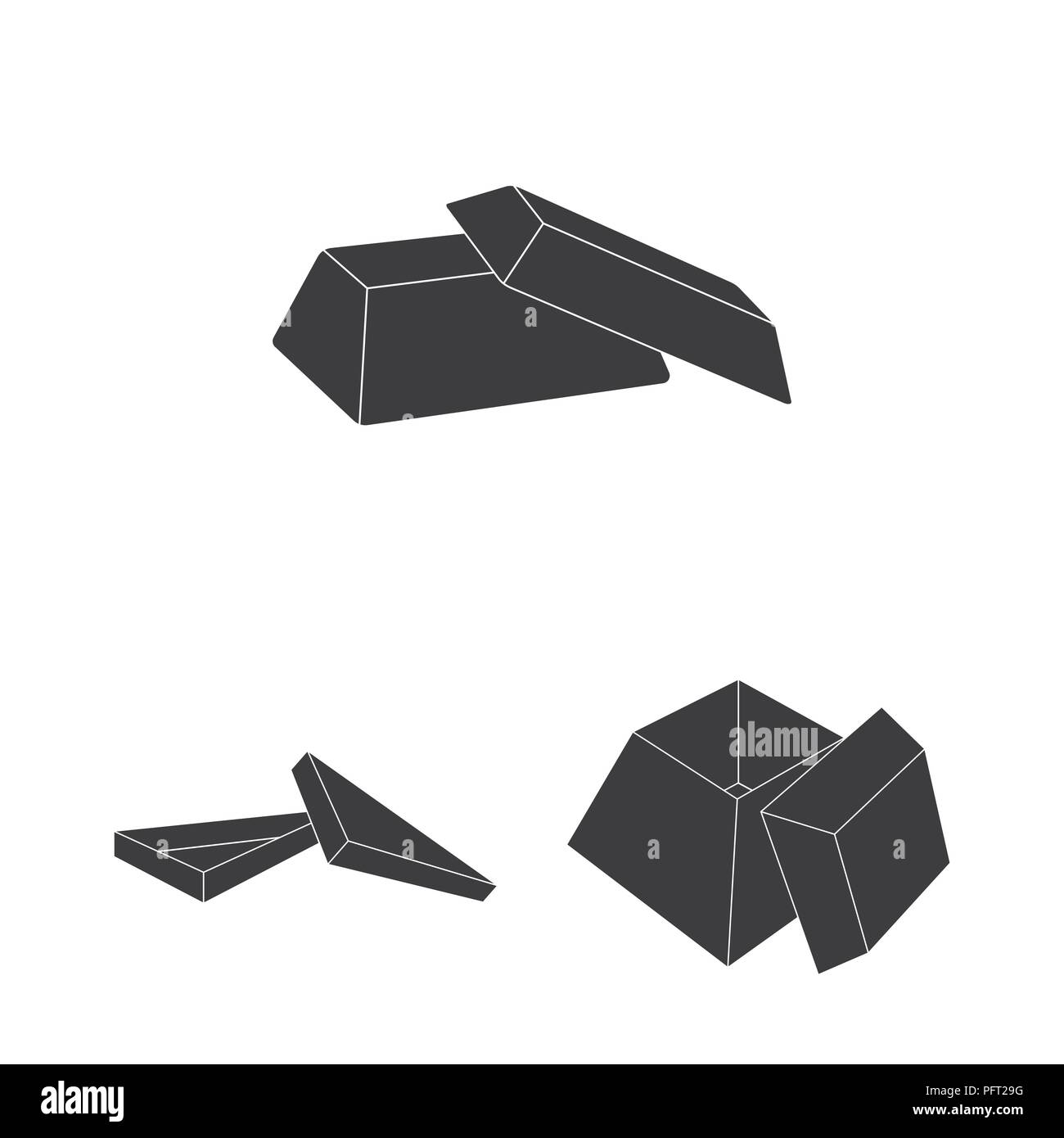 Different boxes black icons in set collection for design.Packing box ...