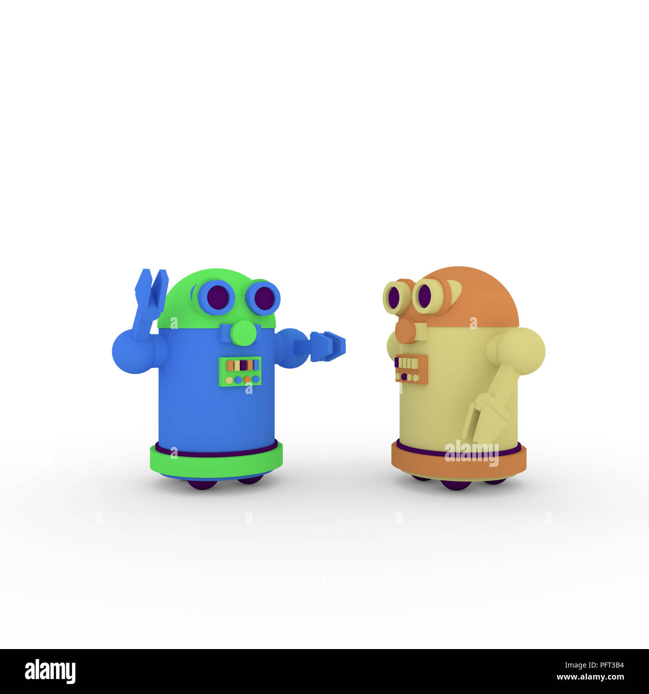 Ai robot white background Cut Out Stock Images & Pictures - Alamy