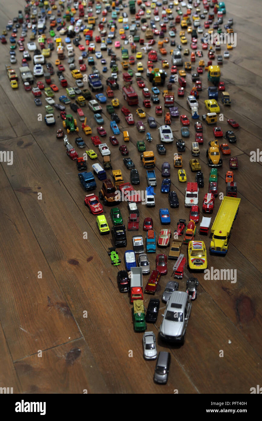 Toy cars, lorries, vans and transport, Bath, Somerset England UK Stock ...