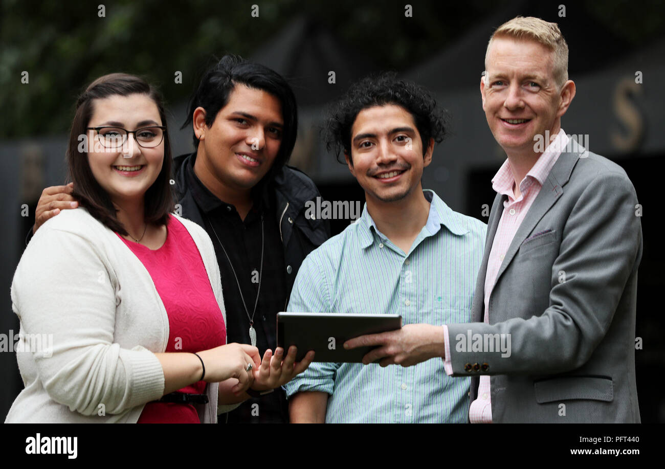 Tiernan Brady (right), Director of Equal Future, with (from left) Emily ...