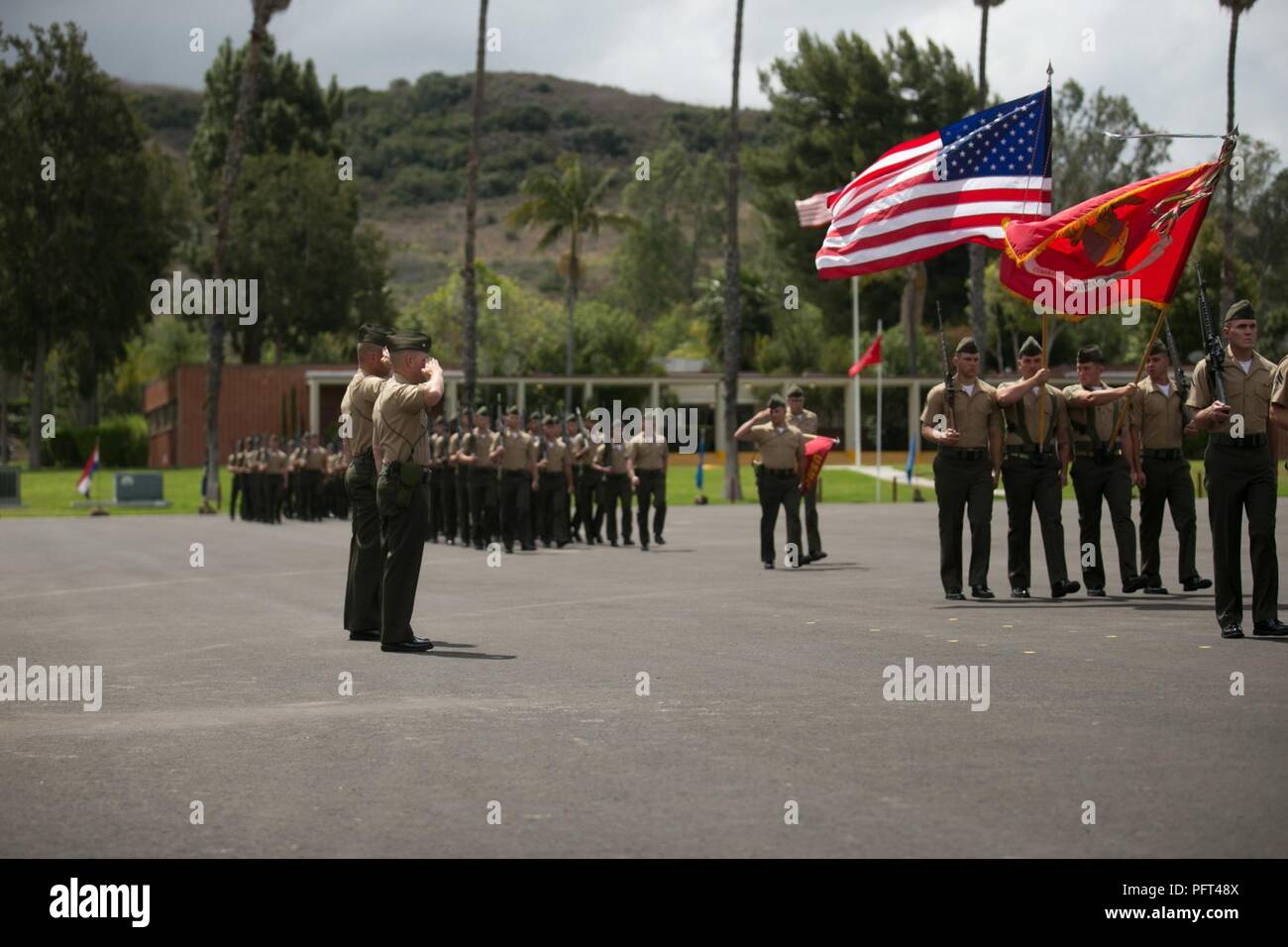 U.S. Marine Corps Lt. Col. Joshua Anderson, newly appointed commanding ...