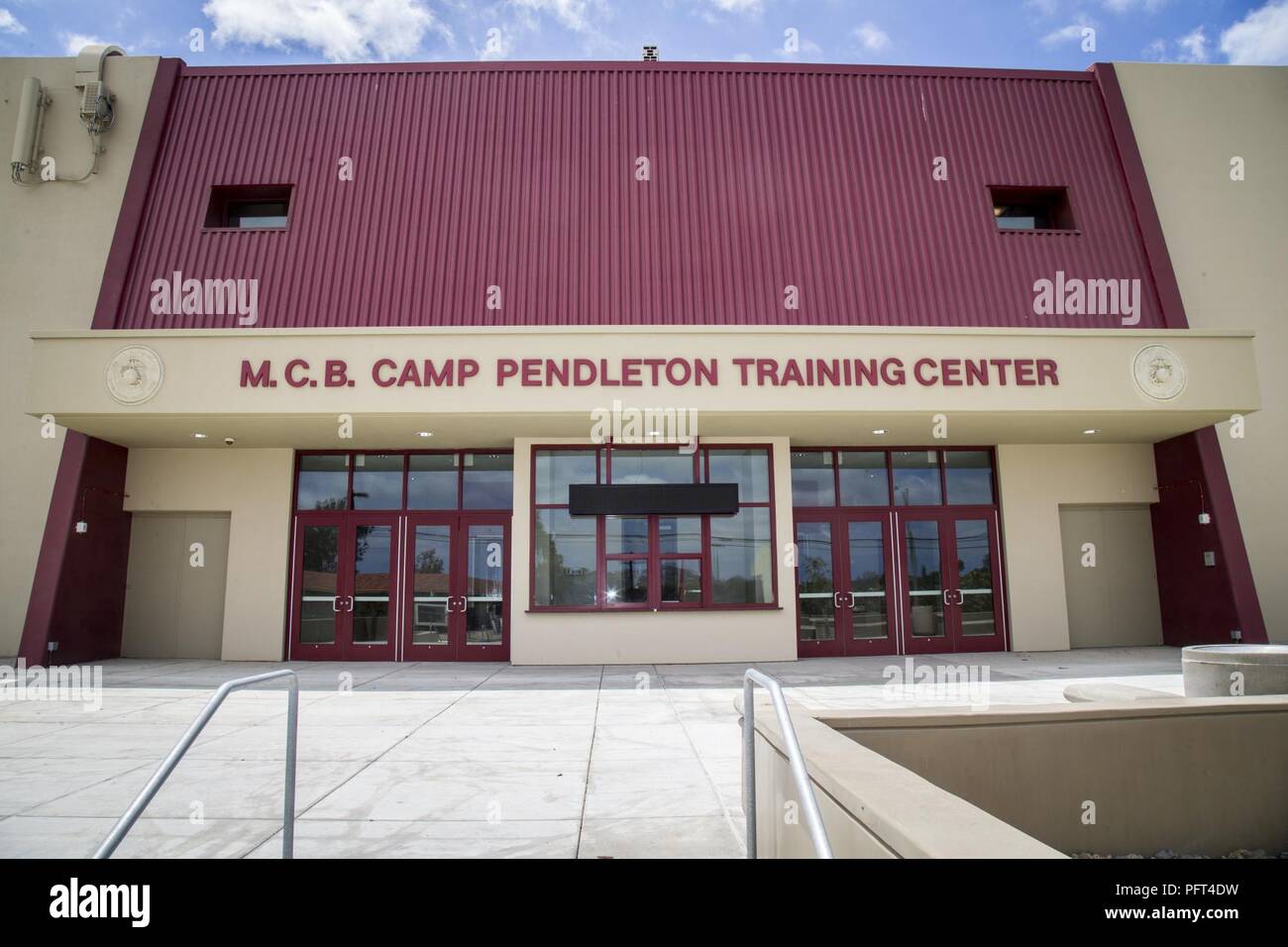 The front view of the newly renovated Marine Corps Base Camp Pendleton ...
