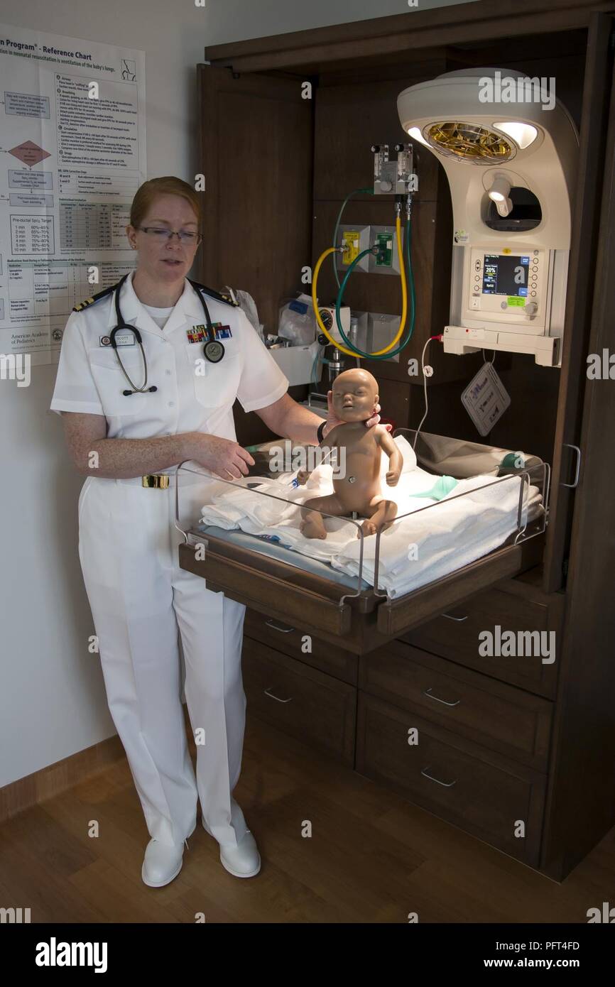 U.S. Navy Lt. Cmdr. Eileen Scott, department head of the Mother Infant ...