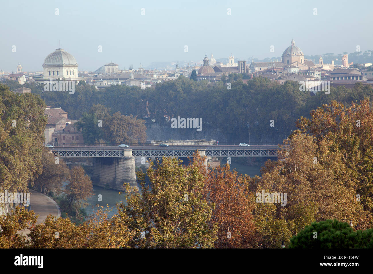 Italy, Rome seen from Savello Park towards Monumento Nazionale a ...