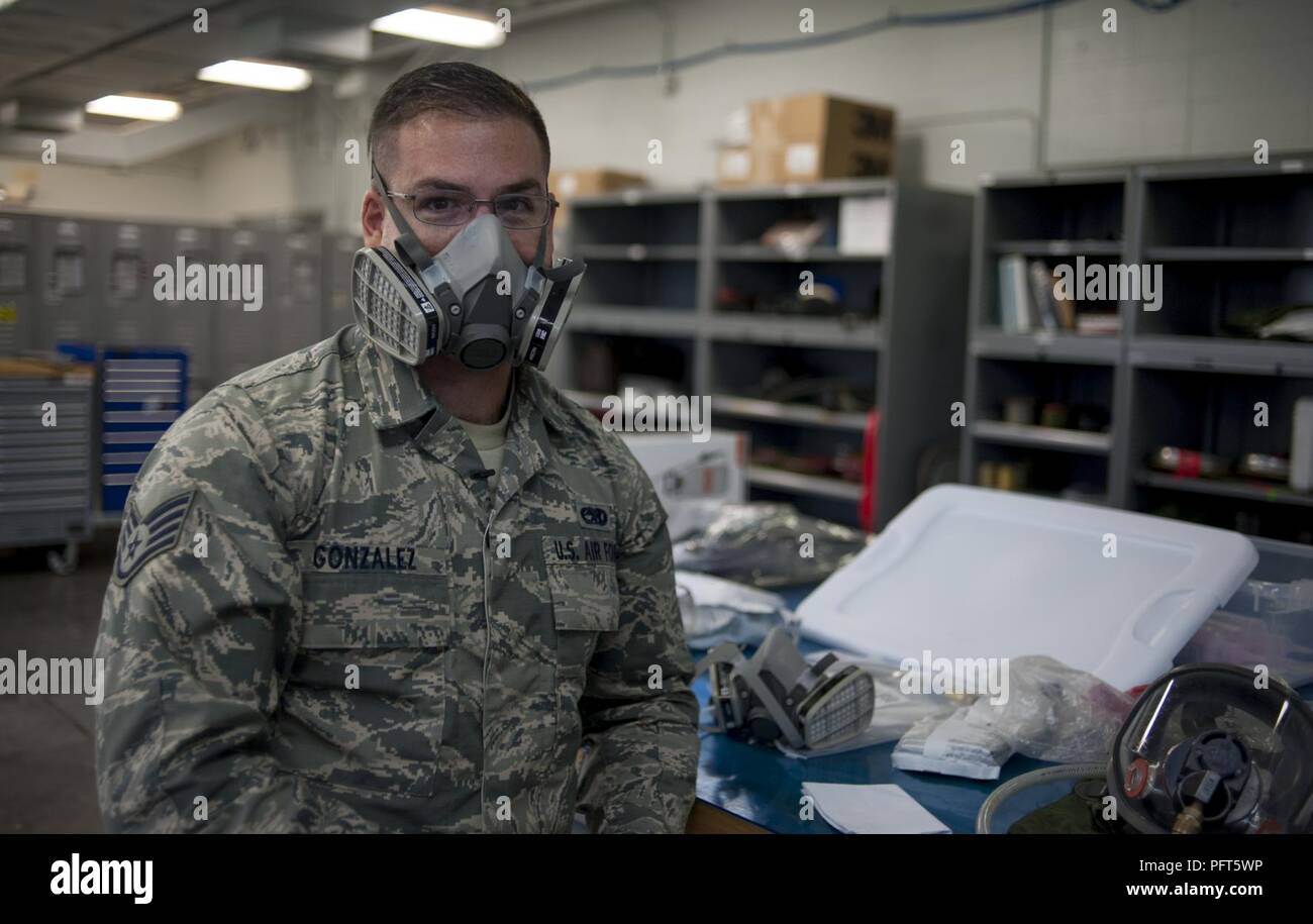 U.S. Air Force Staff Sgt. Adrian Gonzalez, an aircraft fuel systems ...