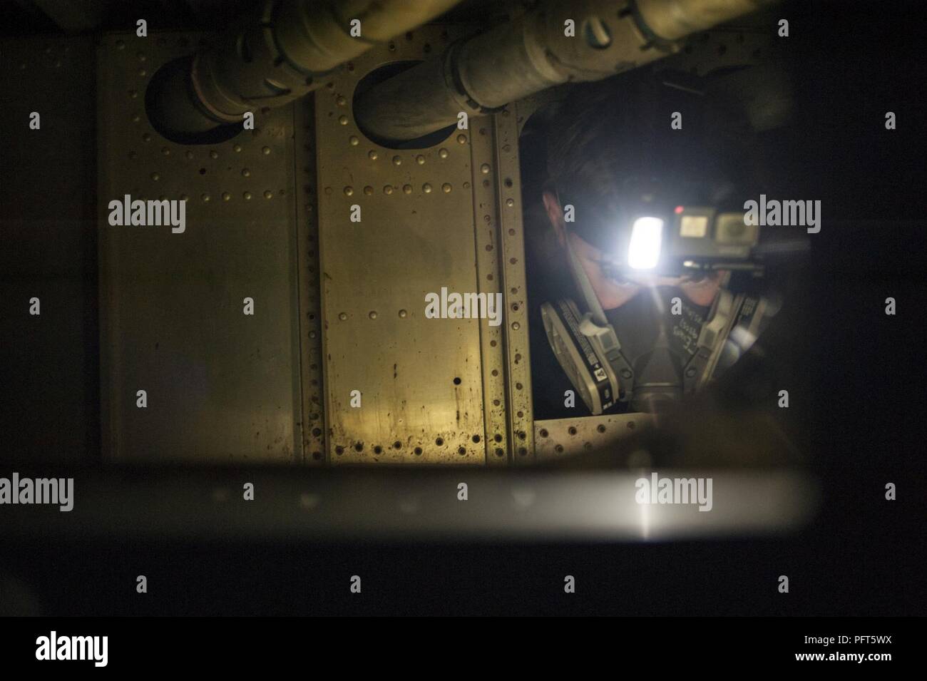 U.S. Air Force Senior Airman Triston Evans, an aircraft fuel systems ...