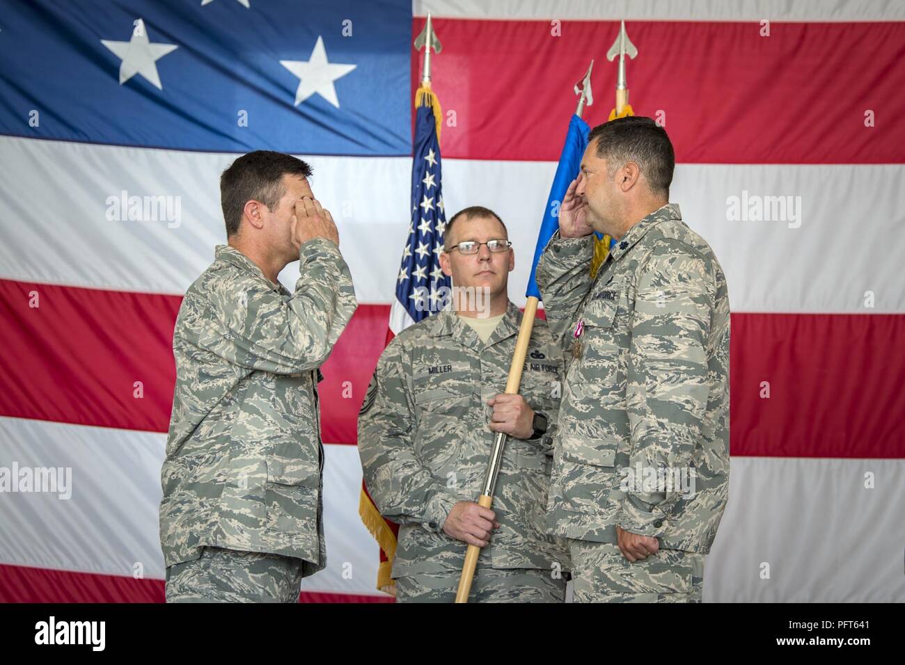 Lt. Col. Bobby Buckner, right, 23d Aircraft Maintenance Squadron ...