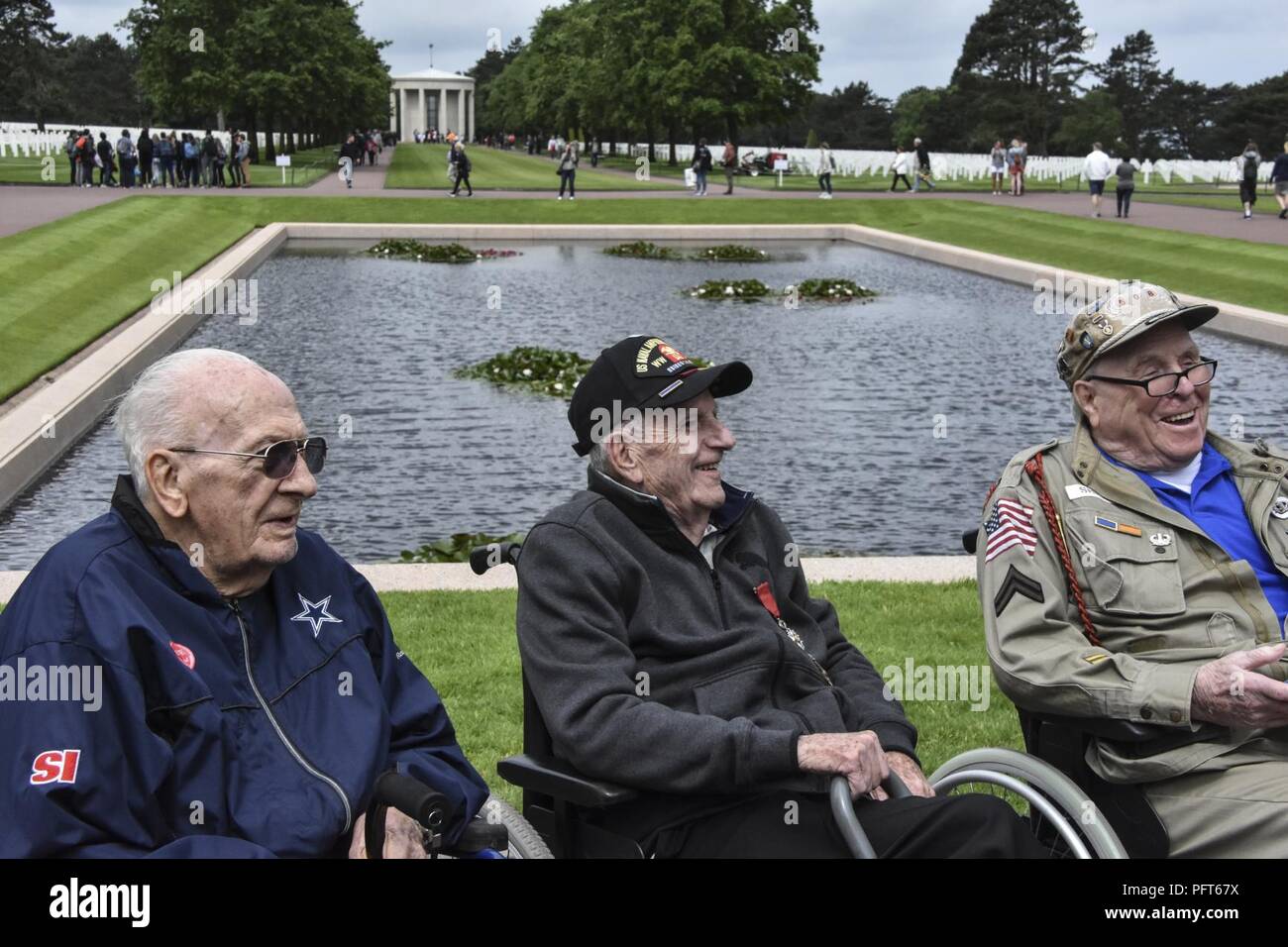 D Day veterans laugh with one another as they commemorate the 74th D ...