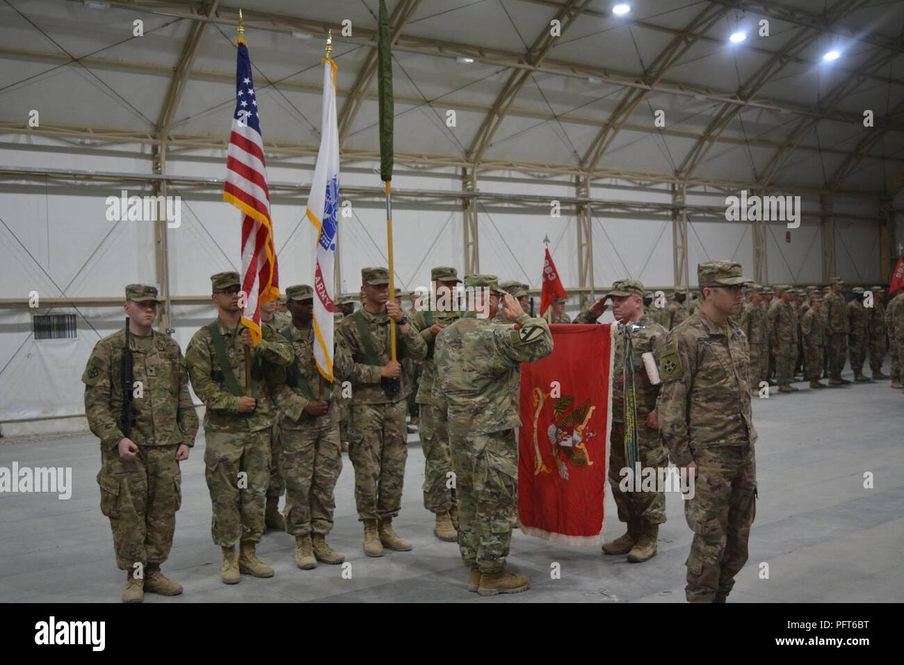 CAMP ARIFJAN, Kuwait — Lt. Col. Kevin Bigenho (left), 983rd Engineer ...