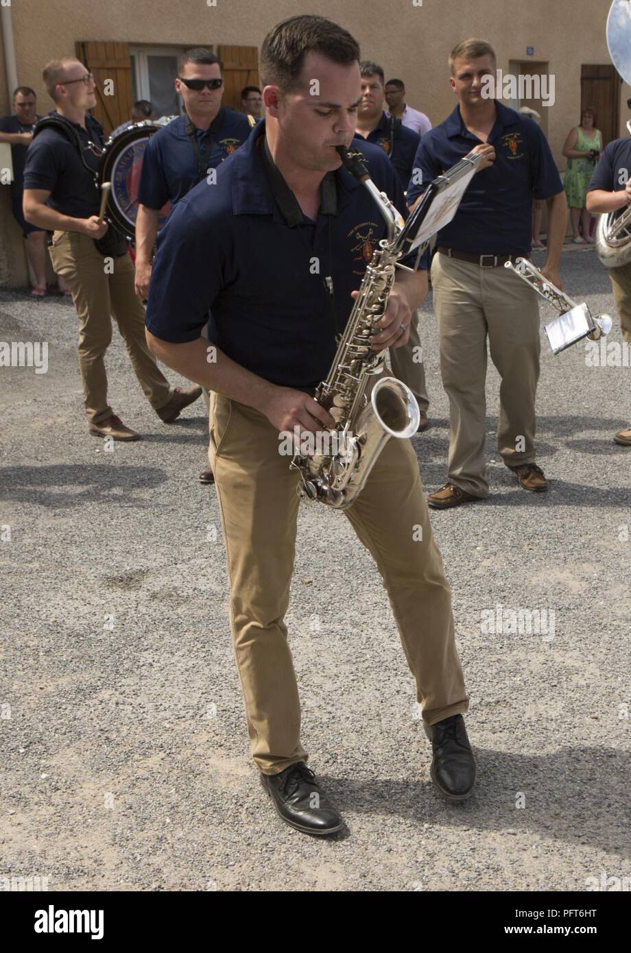 U.S. Marine Corps Sgt. Matthew Swigart with the 2d Marine Division Band ...