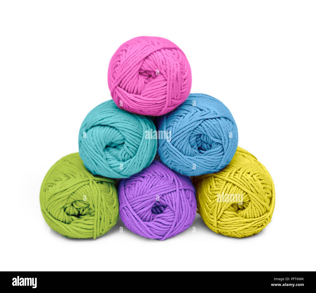 Balls of wool, bright colours Stock Photo - Alamy